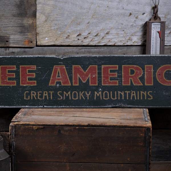 America Wood Sign - Etsy