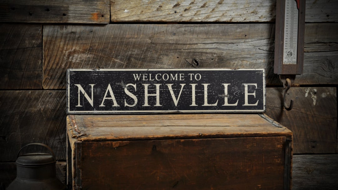Custom Welcome to City Sign, Nashville Decoration Signs. Country Lover ...