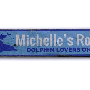 Dolphin Lover Wood Sign, Custom Girl Sign, Coastal Decor, Beach House ...