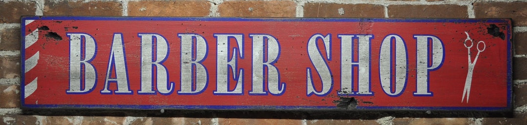 Rustic Barber Shop Sign, Barber Gift, Barber Shop Decor, Beauty Shop ...