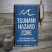 Tsunami Hazard Zone Sign, Coastal Safety Sign, Tsunami Risk Sign ...