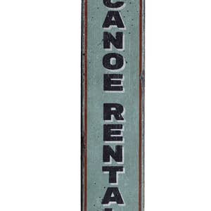 Canoe Rental Sign, Vertical Canoe Sign, Custom Wood Sign for Lake House ...