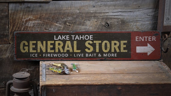 Vintage Lake General Store Sign General Store Decor Live | Etsy
