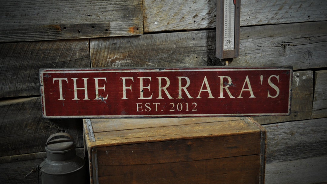 Custom Family Est Date Sign, Family Decoration Signs, - Primitive ...