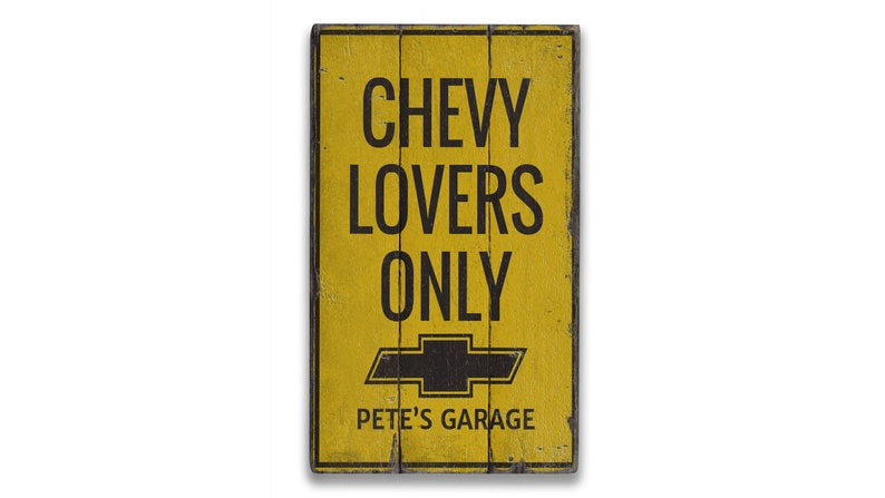 Chevy Lovers Sign, Chevy Wood Garage Sign, Chevy Lover Wood Sign, Chevy ...