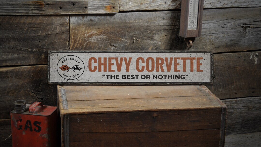 Old Chevy Corvette Sign, Wooden Corvette Sign, Wooden Corvette Gift ...