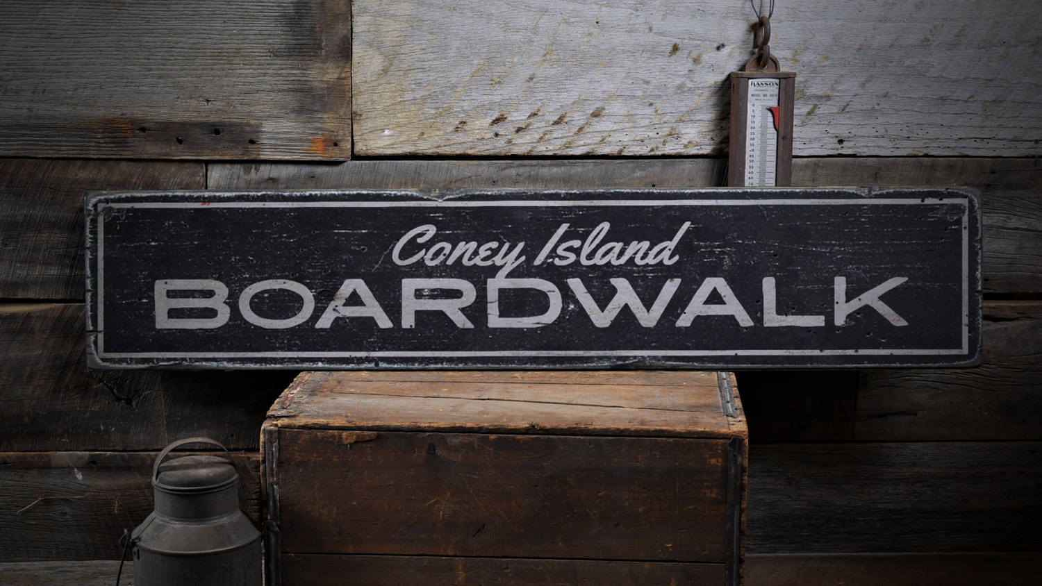 Coney Island Boardwalk Sign Custom Wood Sign for Beach Lover | Etsy