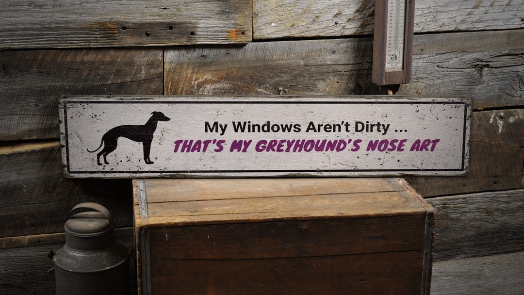 Greyhound Owners Sign, Greyhound Gift, Greyhound Lover Gift, Wood Dog ...