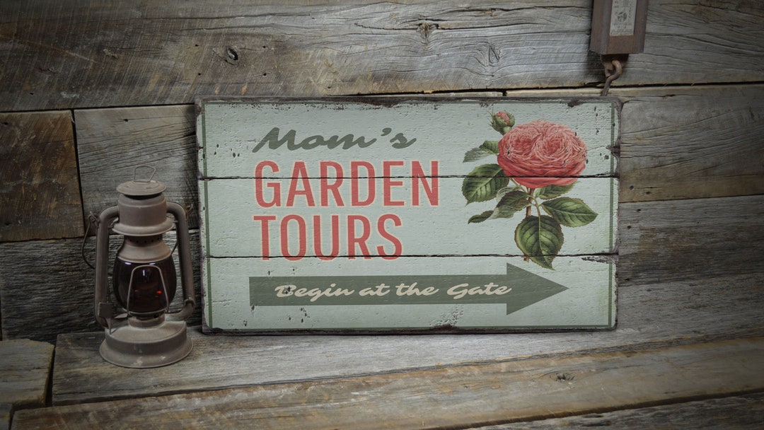 Garden Tours Sign, Garden Tours Decor, Garden Sign Decor, Flower Decor ...