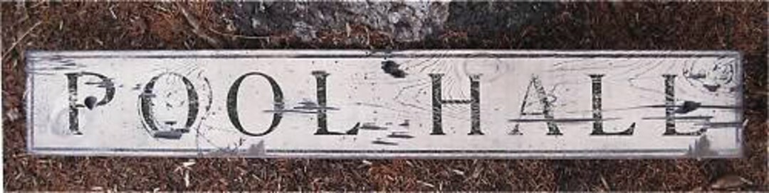 Pool Hall Wood Sign - Rustic Hand Made Vintage Wooden Sign - Etsy