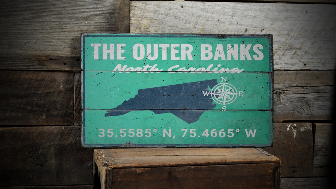 Outer Banks Sign, North Carolina Sign, Outer Banks Decor, Nautical Sign ...