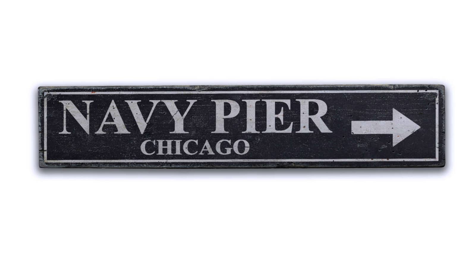 Navy Pier Sign Navy Pier Chicago Sign Navy Pier Wood Pier | Etsy