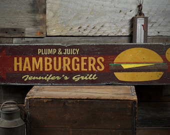 BURGER ZONE Sign Hamburger Signs Cart Stand Cheeseburger - Etsy