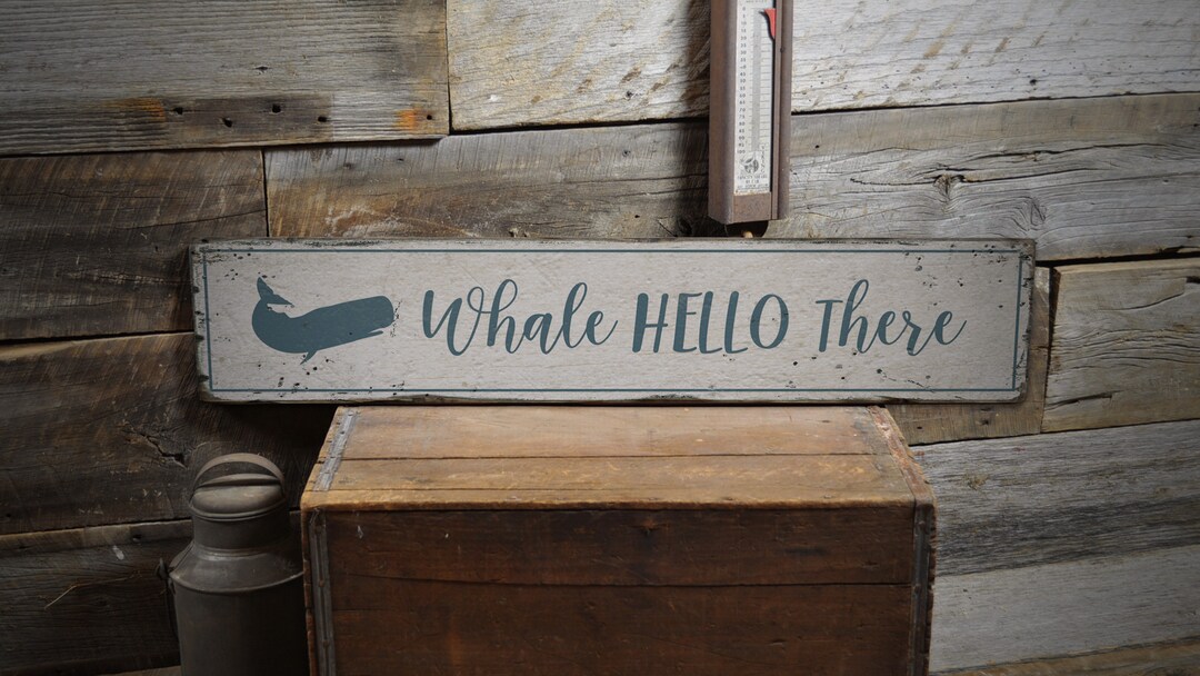 Whale Decor Signs, Wooden Whale Lover Decor, Wall Ocean Gift, Custom ...