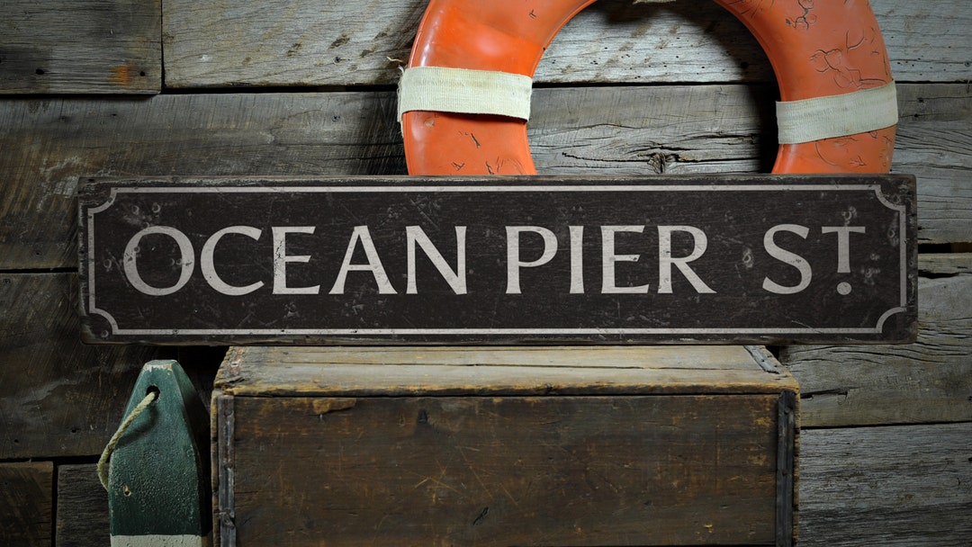 Ocean Pier Sign, Pier Decor, Ocean Pier Decor, Pier Gift, Beach Gift ...