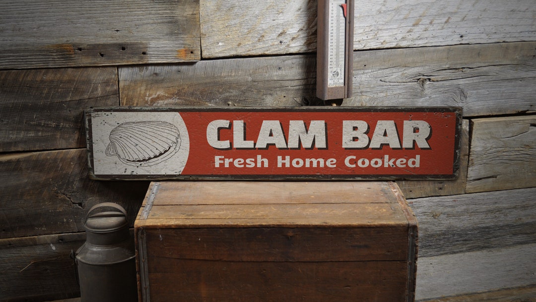 Clam Bar Sign Decor, Wooden Good Calms Sign, Clams Lover Gift, Custom ...