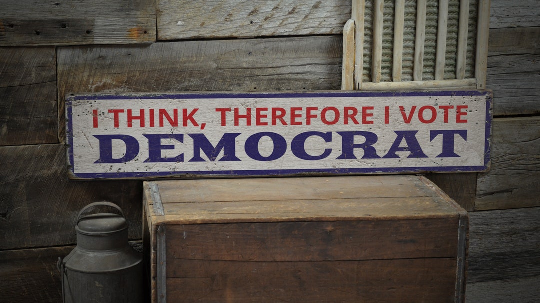 Vote Democrat Sign, Rustic Voting Democrat Signs, Wood Voting Sign ...