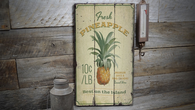 Fresh Pineapple Sign, Pineapple Sign Decor, Pineapple, Pineapple Sign ...