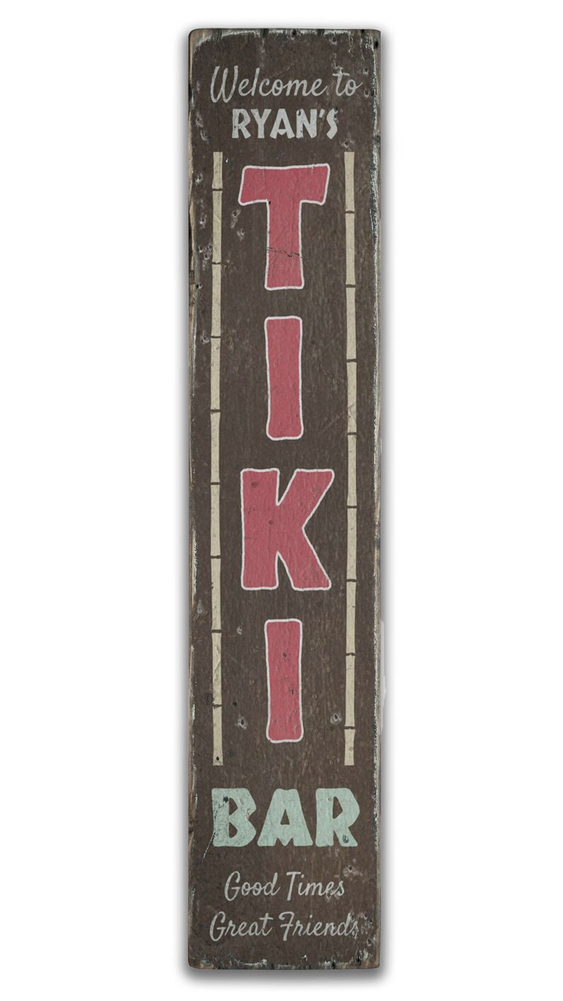 Tiki Sign Wooden Tiki Signs Tiki Wooden Gift Tiki Bar - Etsy