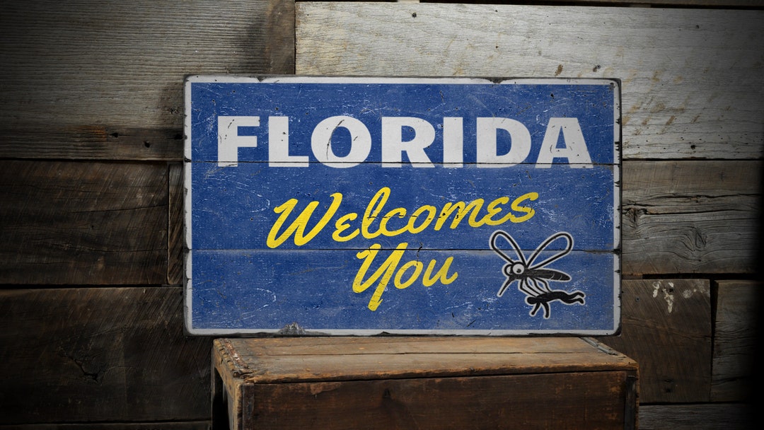 Florida Welcome Sign, State of Florida, Florida Wall Decor, Sunshine ...