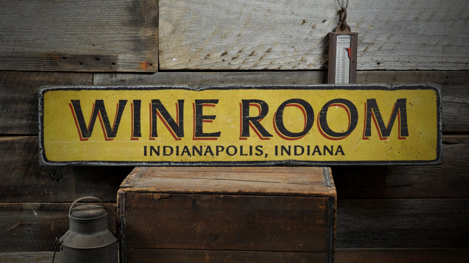 Wine Room Location Wood Sign Custom City State Name Sign | Etsy