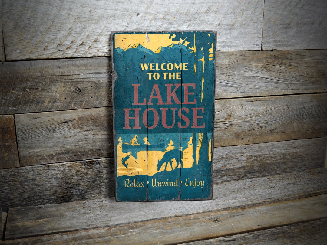 Lake House Welcome Sign, Lake House Decor, Lake House Gift, Lake Life ...