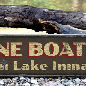Custom Gone Boating Lake House Sign - Rustic Hand Made Vintage Wooden ...