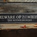 Beware of Zombies Sign, Zombie Sign, Zombie Wall Decor, Halloween Gift ...