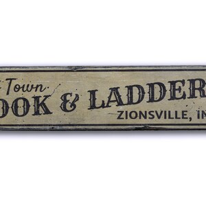 Hook Ladder Sign, Hook and Ladder Sign, Custom Firehouse Sign, Old Town ...