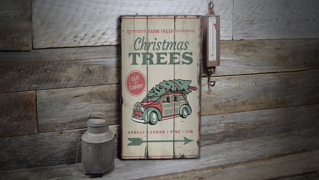 Christmas Tree Sign, Christmas Spirit, Pine Tree Sign, Christmas Sign ...