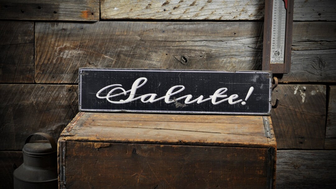 Wooden Salute Italian Sign, Custom Decoration, Family Sign Gift ...