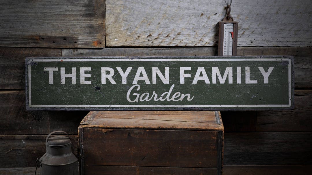 Family Garden Sign, Custom Garden Sign, Wooden Garden Decor, Garden ...