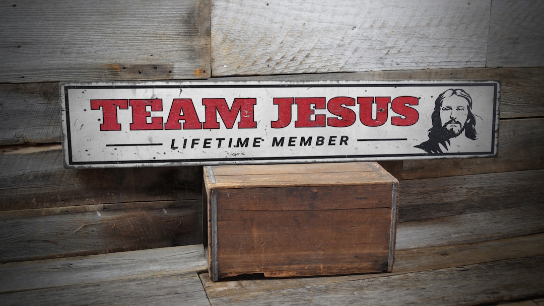 Team Jesus Sign, Christian Team Decor, Jesus Wall Decor, Housewarming ...