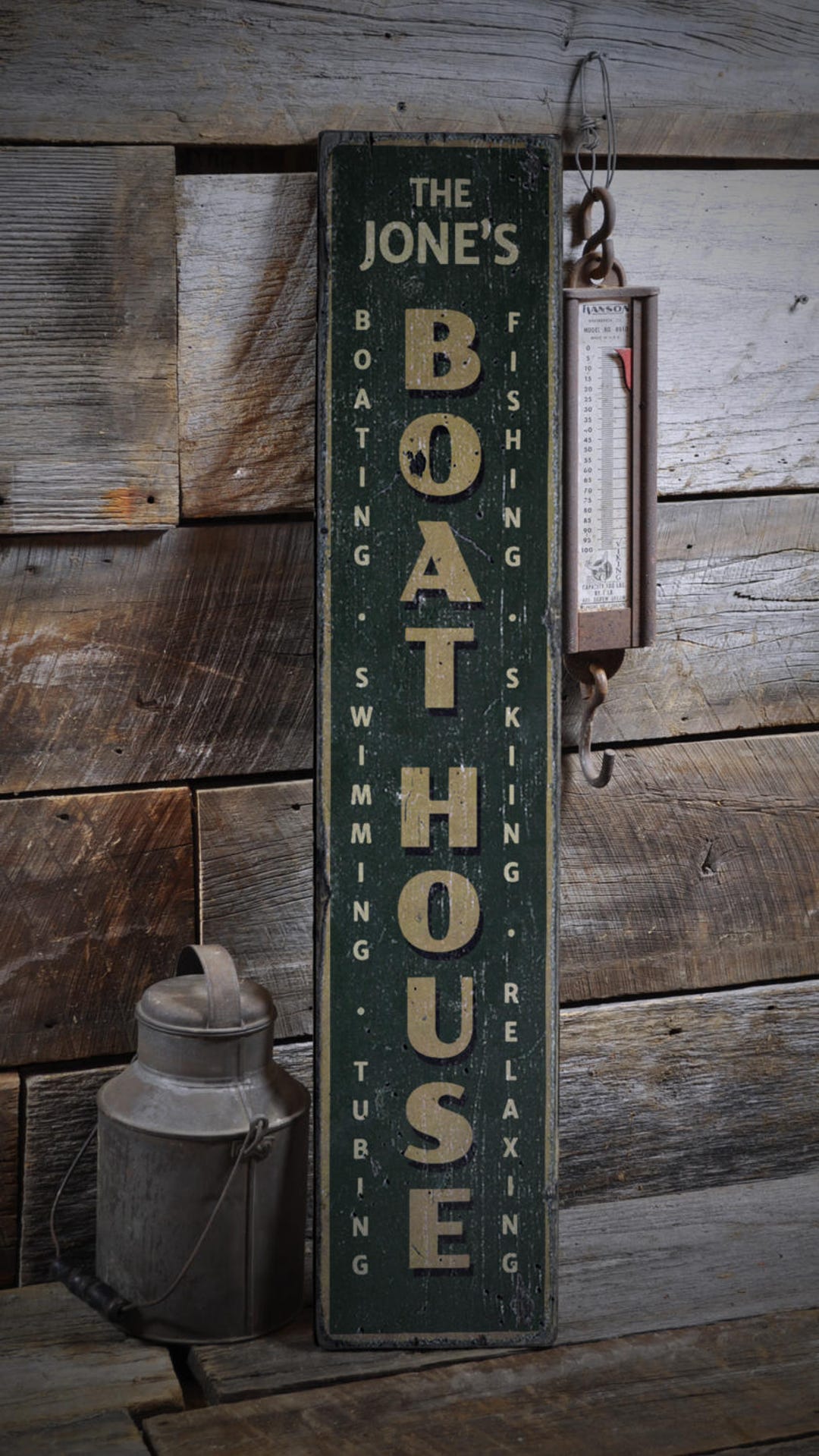 Boat House Sign, Vertical Boat Sign, Custom Wood Sign for Boat House ...