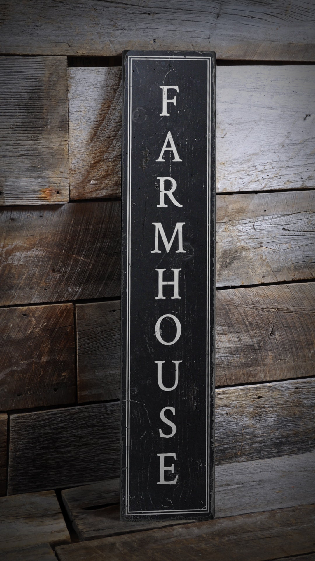 Distressed Farmhouse Sign, Farmhouse Decor, Vertical Wooden Sign ...