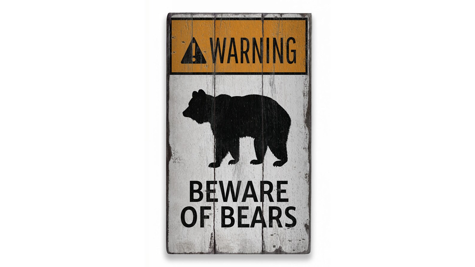Bear Warning Sign Bear Warning Decor Beware of Bear Sign | Etsy