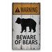 Bear Warning Sign, Bear Warning Decor, Beware of Bear Sign, Bear Sign ...
