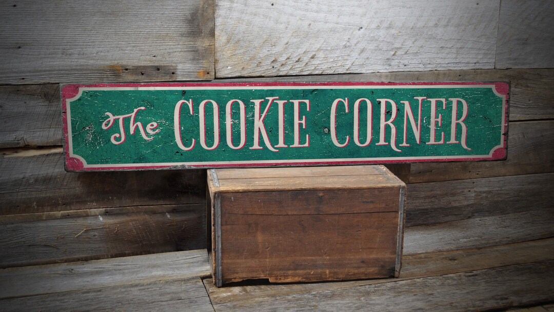 Cookie Corner Sign, Cookies Decor, Christmas Cookies Sign, Home Holiday ...