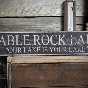 Custom Lake House Name Sign - Rustic Hand Made Vintage Wooden ...