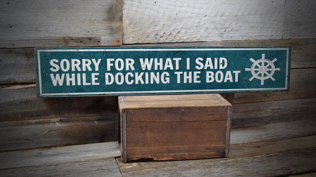 Docking the Boat Sign, Funny Boating Sign, Boating Humor, Boat Owner ...