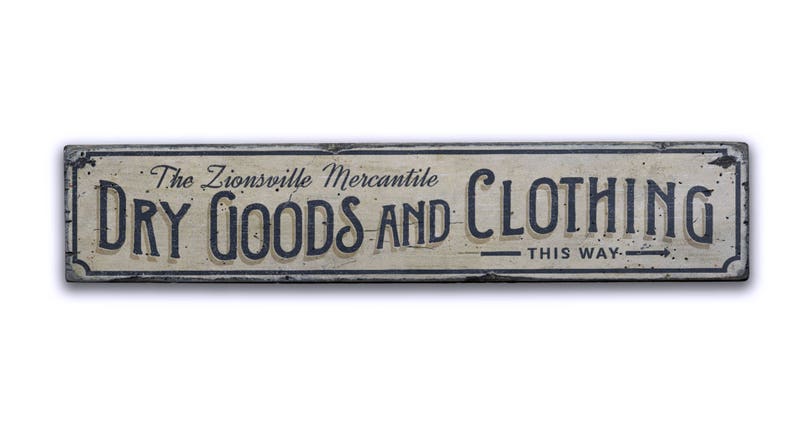 Clothing Sign Dry Goods Decor Wood Dry Goods Sign Custom - Etsy