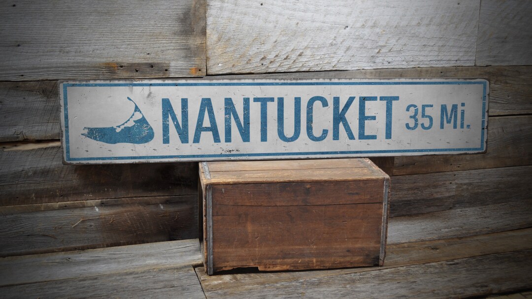 Nantucket 35 Miles Sign, Directional Sign, Custom Street Signs, Mile ...