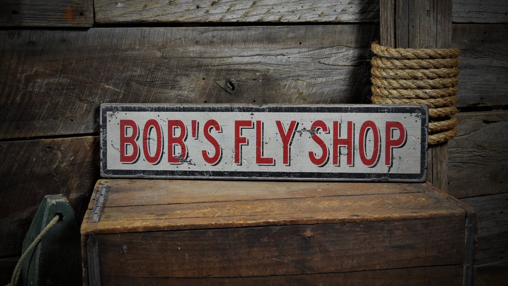 Custom Fishing Fly Shop Sign Fly Shop Custom Fishing | Etsy
