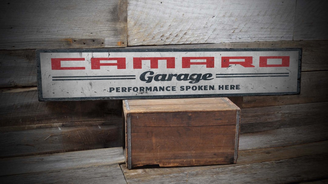 Camaro Garage Sign, Rustic Garage Decor, Chevy Camaro, Camaro Owners ...