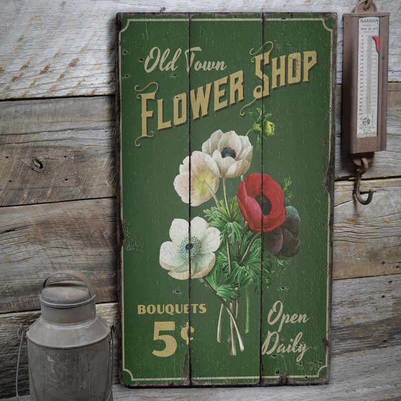 Flower Shop Signs - Etsy