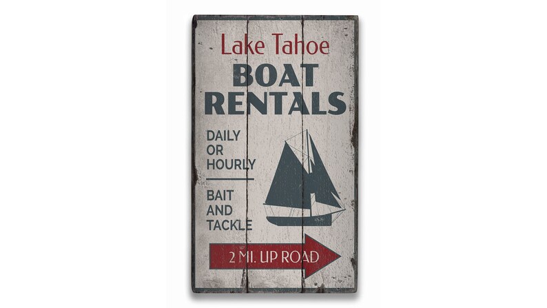 Boat Rental Sign Wooden Boat Rental Sign Waterfront Decor - Etsy