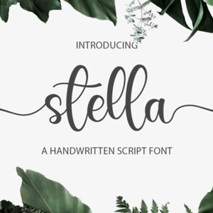 Stella Font, Handwritten Font, Cricut Font, Casual Font, Modern Font ...