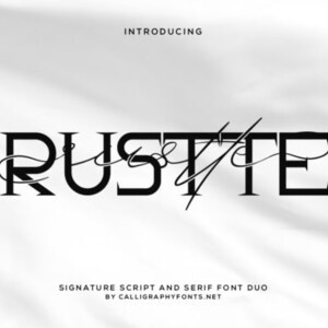 Rustte Font, Display Font, Modern Font, Cricut Font, Font Bundle for Cricut, Cursive Fonts ...