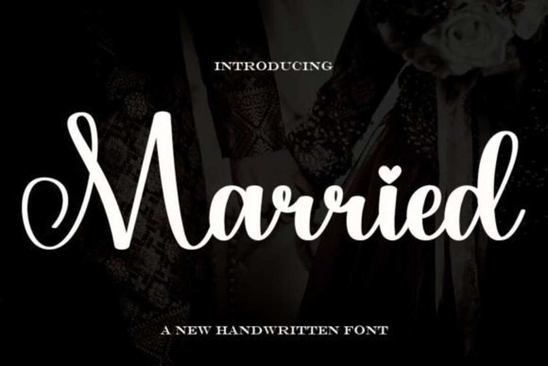 Married Font, Font With Tails, Wedding Font, Modern Font, Thin Font ...