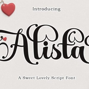 Alista Script Font, Bold Font, Classic Font, Script Font, Vintage Font, Calligraphy Font ...